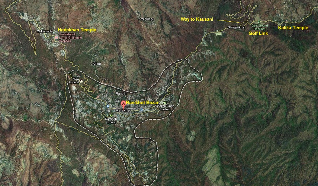 ranikhet map - Ghumakkar - Inspiring travel experiences.